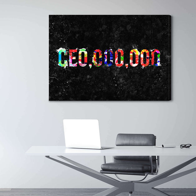 Wandbild Geschäftsführer, CEO und Startups - CEO,000,000 - für Ziele ...