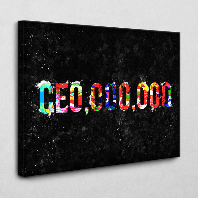 Wandbild Geschäftsführer, CEO und Startups - CEO,000,000 - für Ziele ...