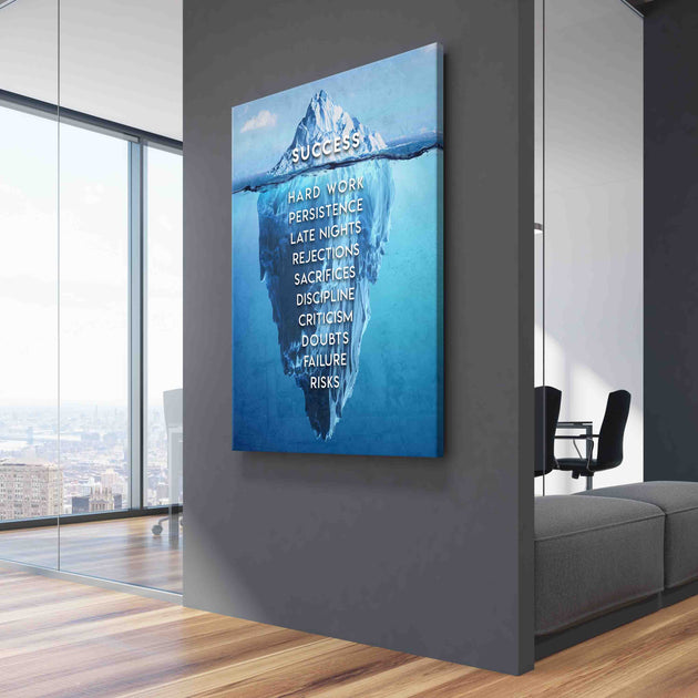 Iceberg of Success Motivationsbild für Erfolg - moderne ...