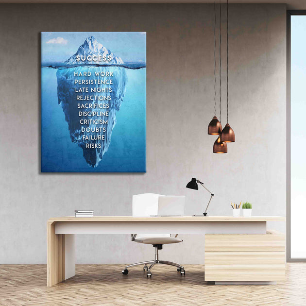 Iceberg of Success Motivationsbild für Erfolg - moderne ...